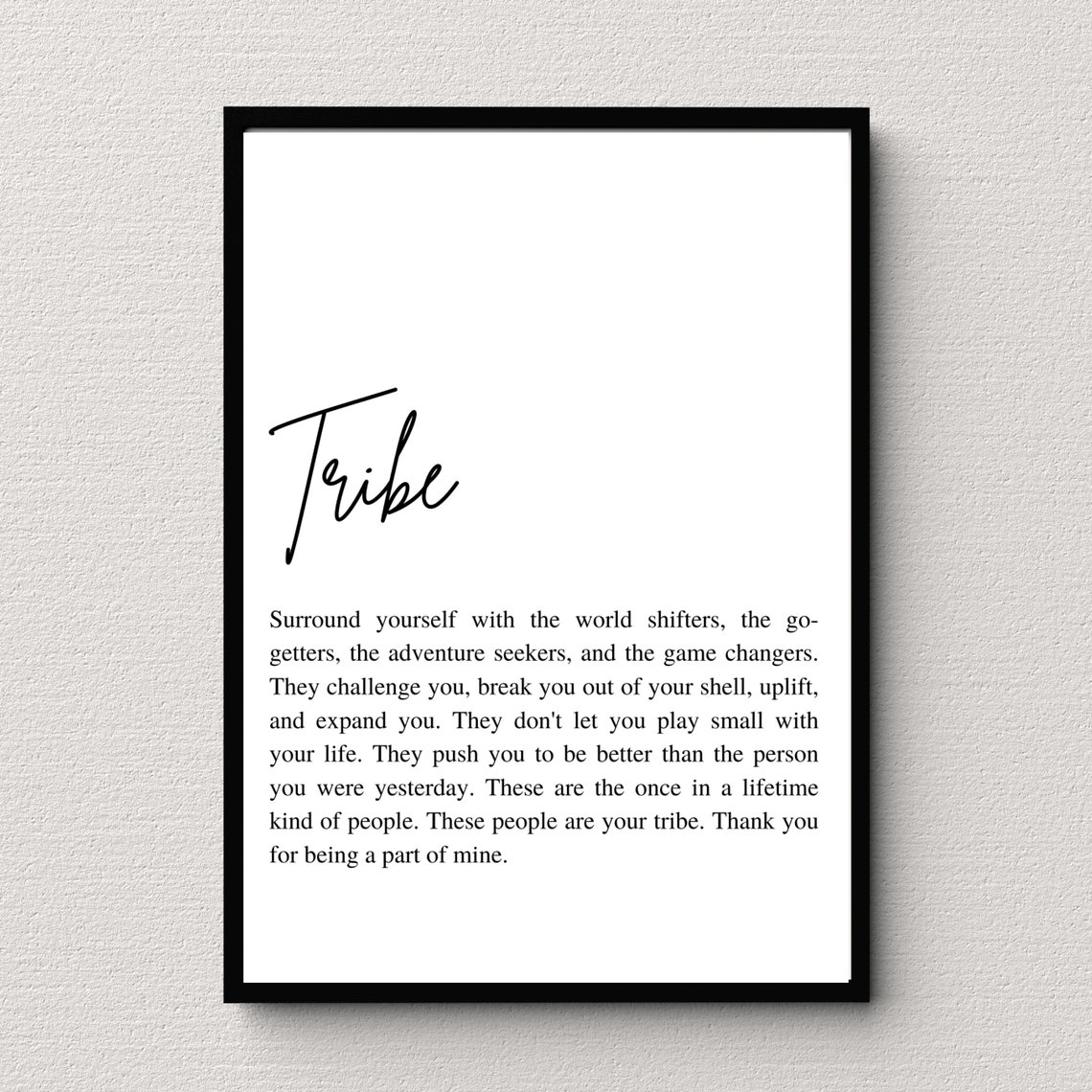 Tribe Wall Art, Printable Friendship Wall Art, Gifts for Friendship ...