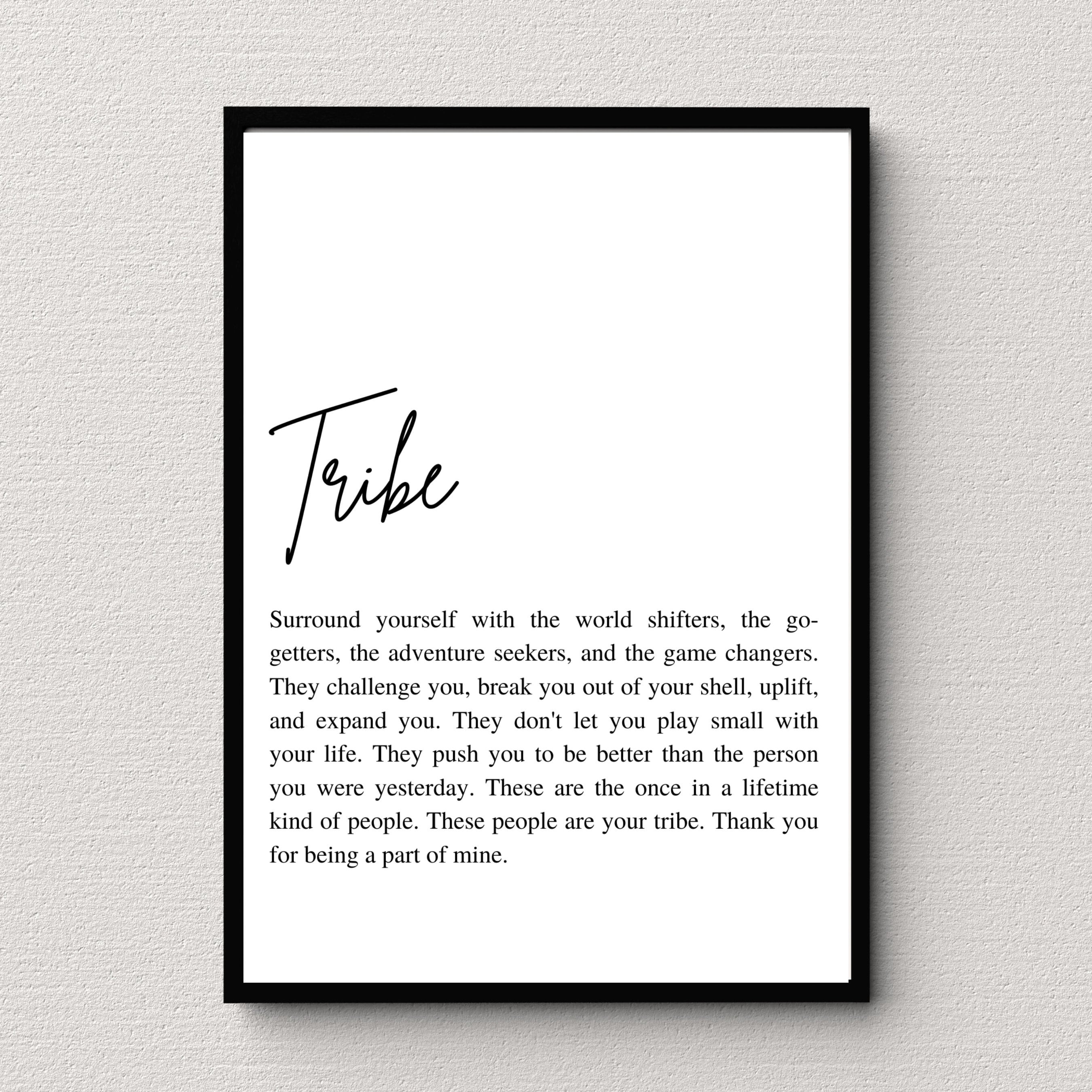 Tribe Wall Art, Printable Friendship Wall Art, Gifts for Friendship ...