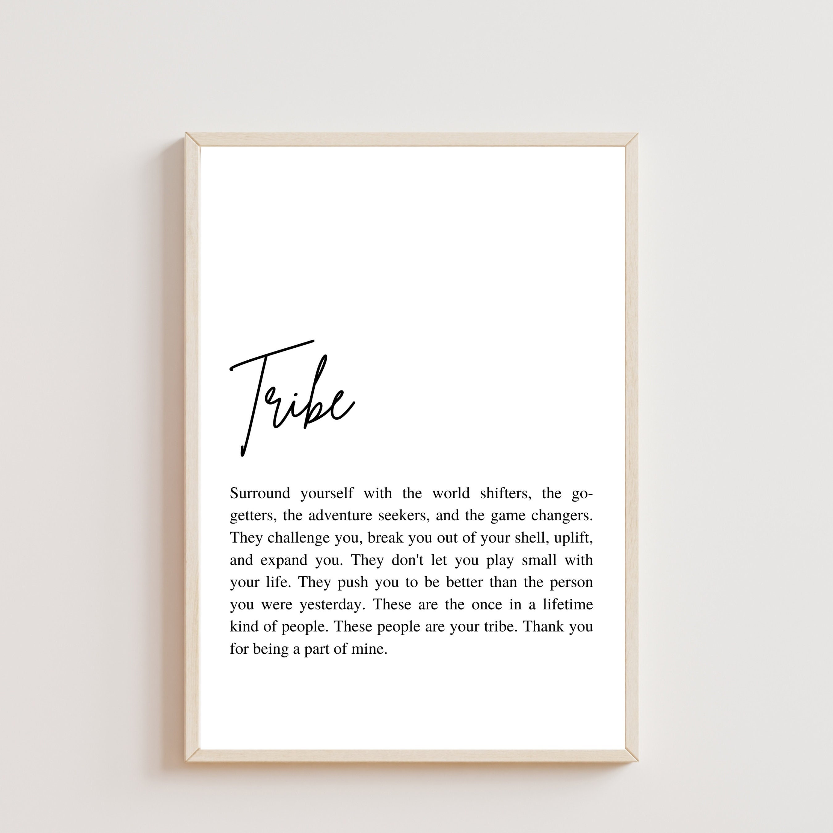 Tribe Wall Art, Printable Friendship Wall Art, Gifts for Friendship ...