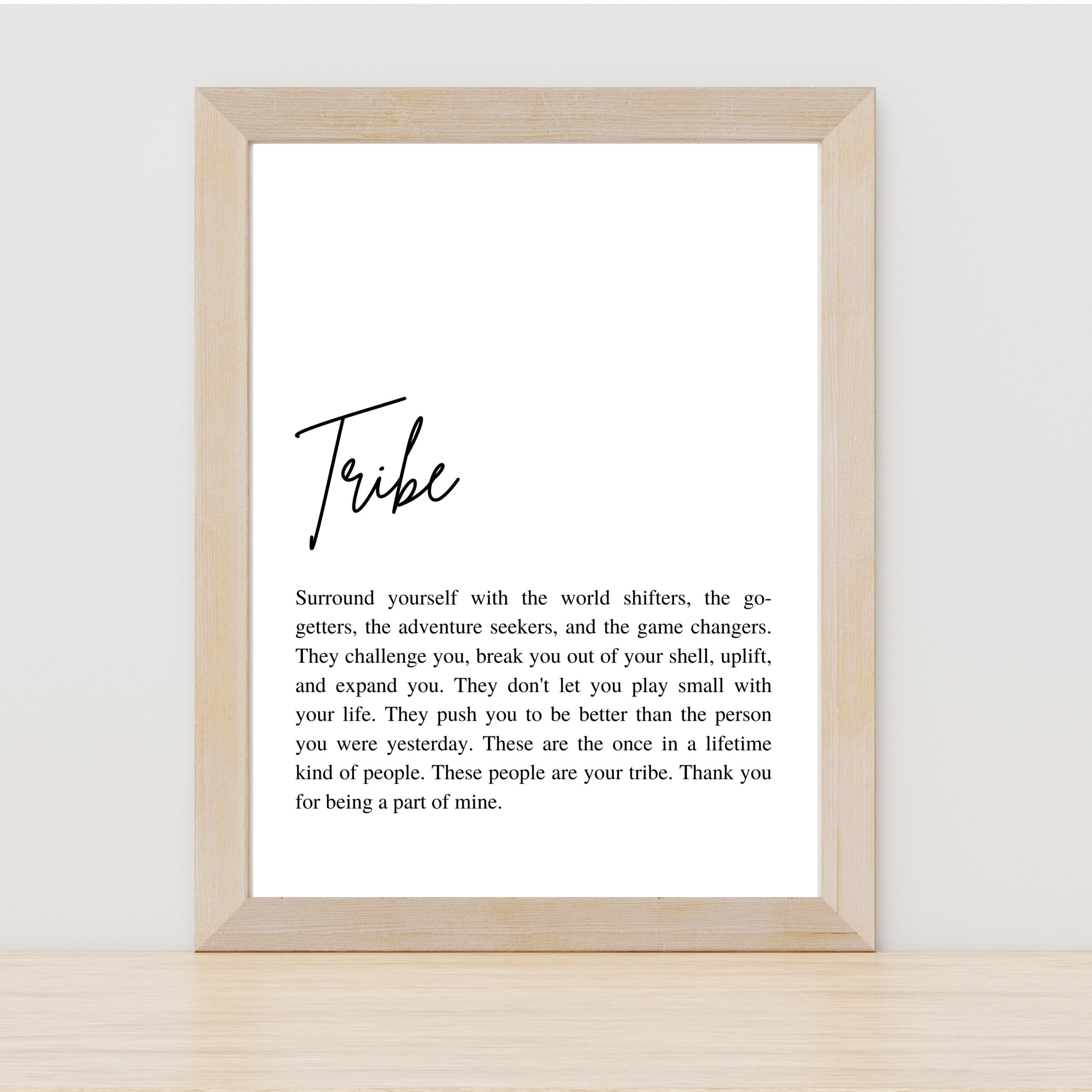 Tribe Wall Art, Printable Friendship Wall Art, Gifts for Friendship ...