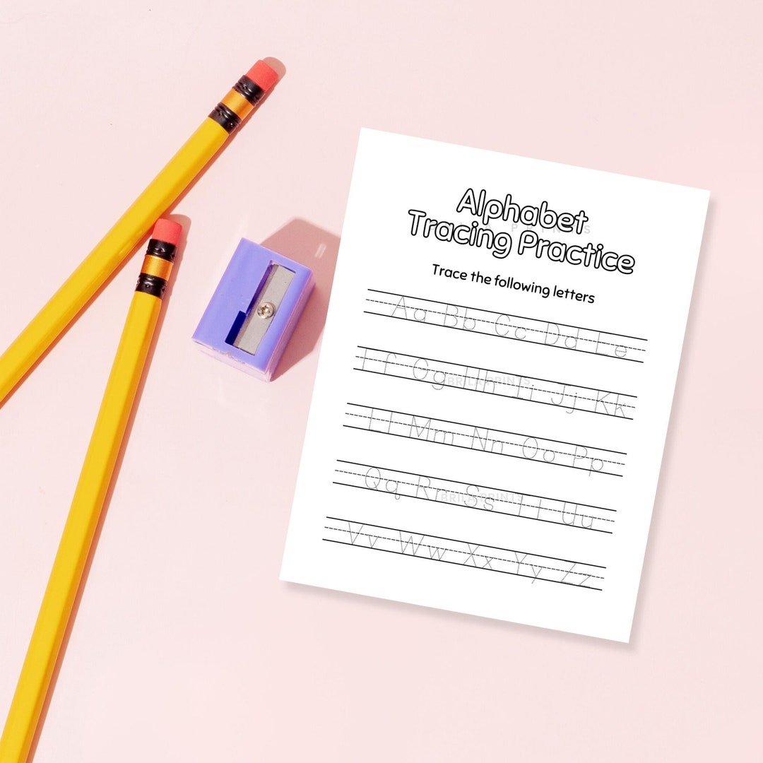 Alphabet Tracing Sheet, Homeschool Printables, Pre-k, Homeschool ...