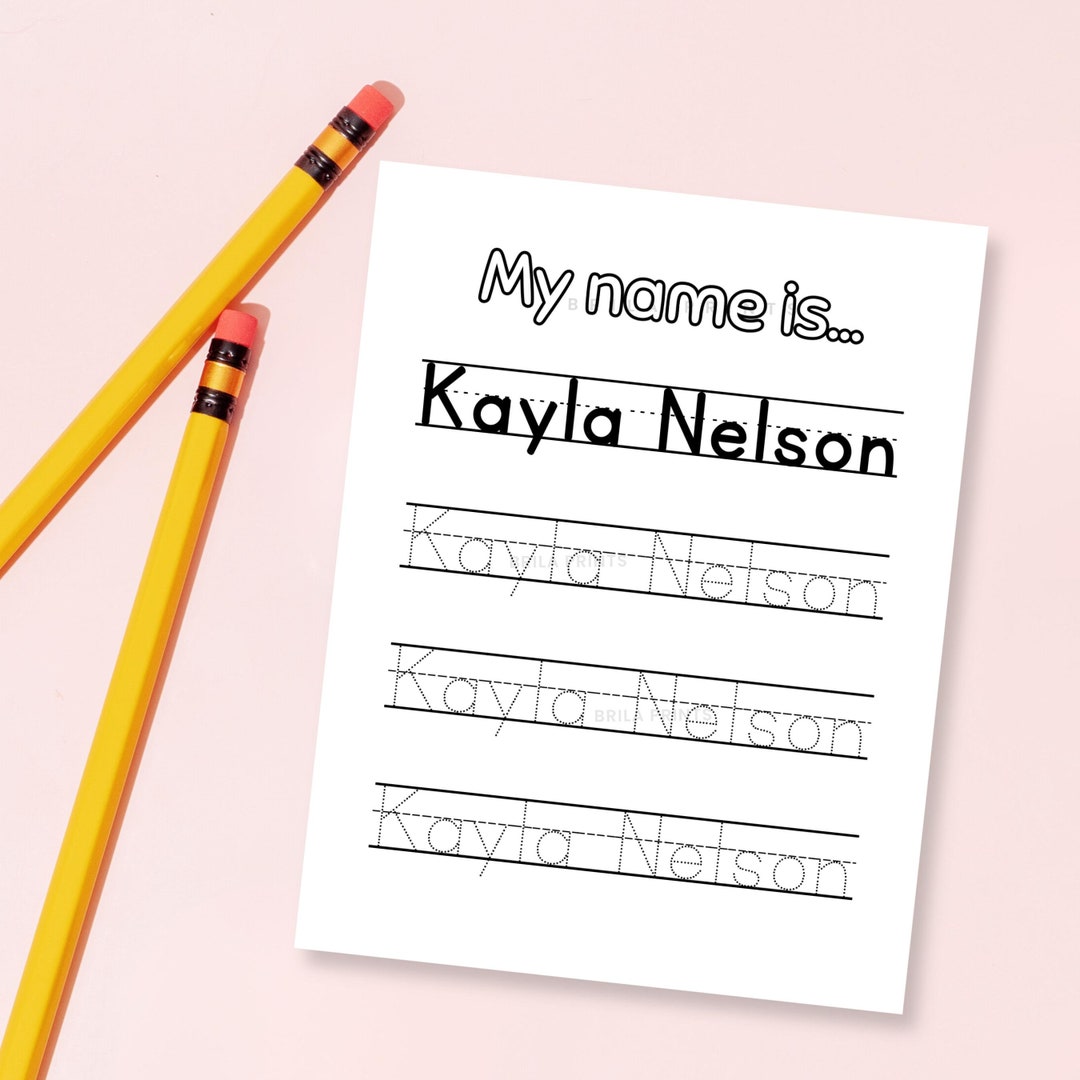 Name Tracing, Homeschool Printables, Trace Name, for Kids, Instant ...