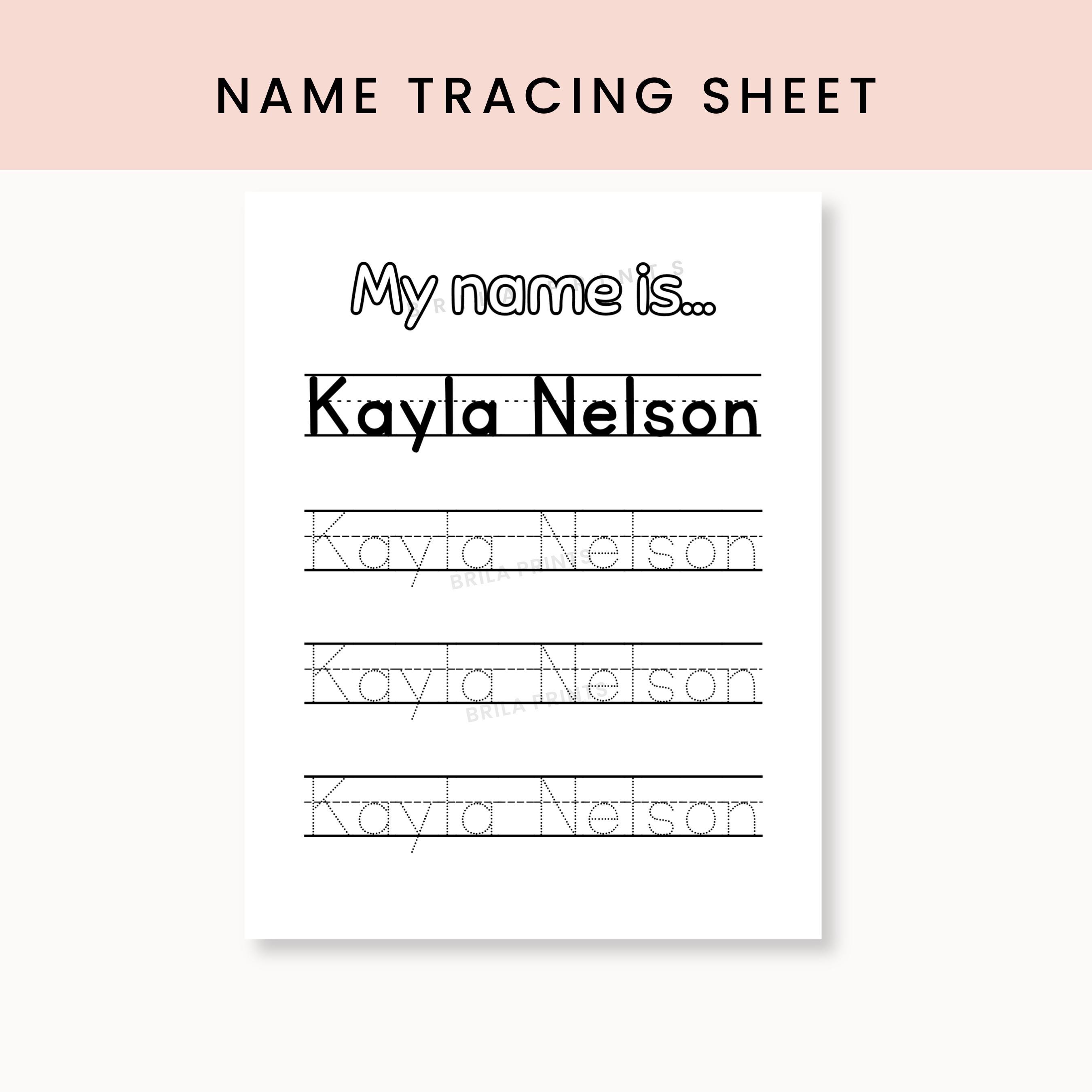 Name Tracing, Homeschool Printables, Trace Name, for Kids, Instant ...