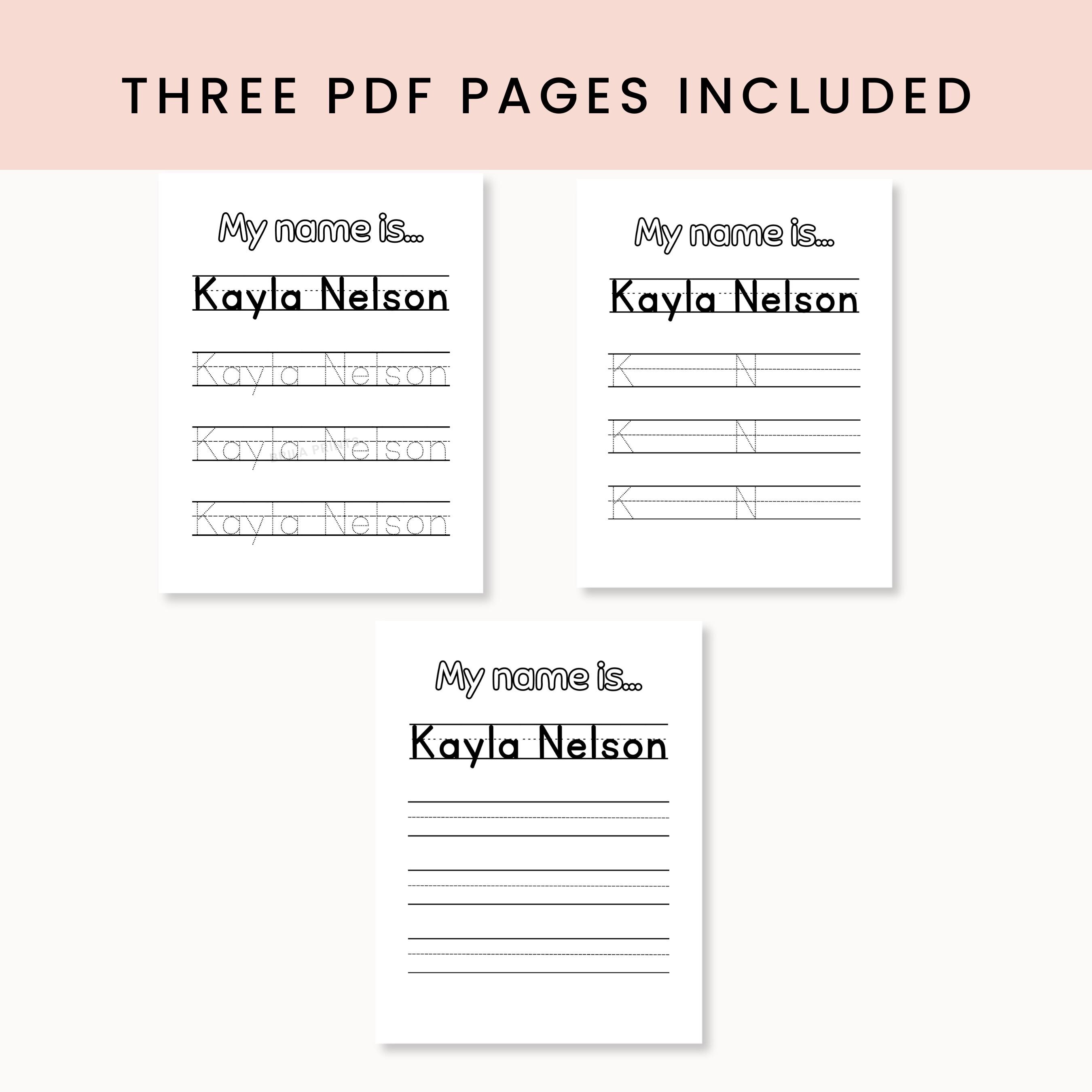 Name Tracing, Homeschool Printables, Trace Name, for Kids, Instant ...