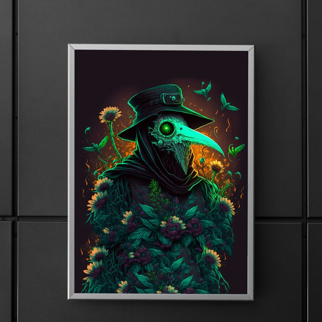 Plague Doctor Poster Vertical Poster Dark Style Poster - Etsy