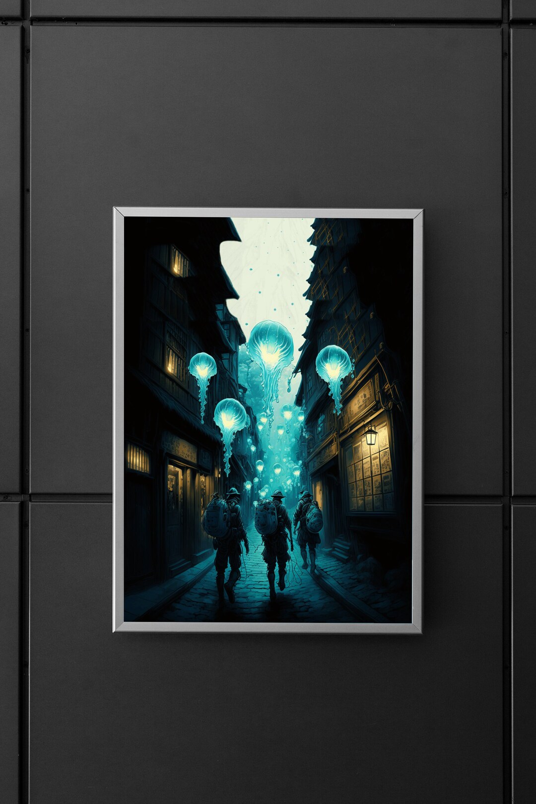 Jellyfish Poster Anime Style Poster Japanese Style Wall - Etsy