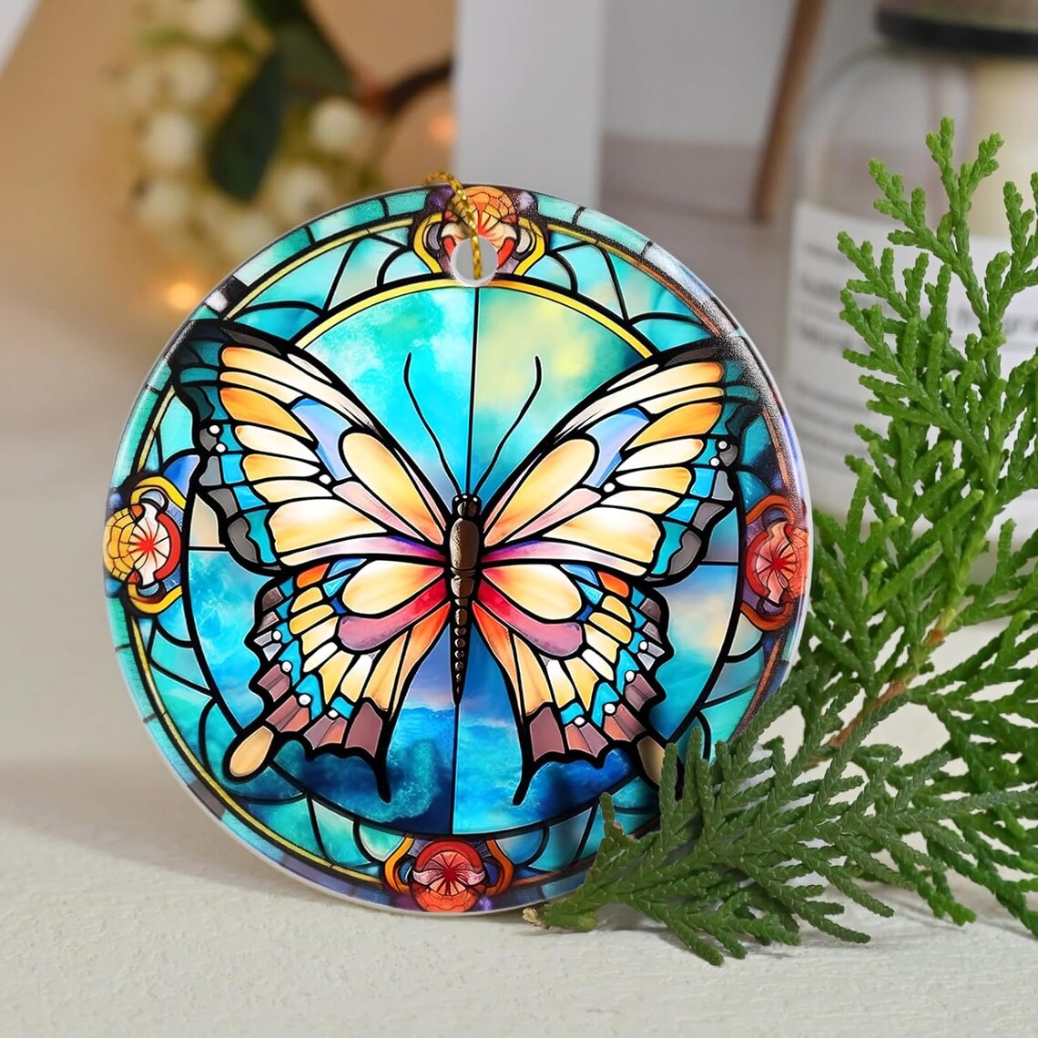 Butterfly Christmas Ornament, Butterfly Ceramic Ornaments, Gifts for ...