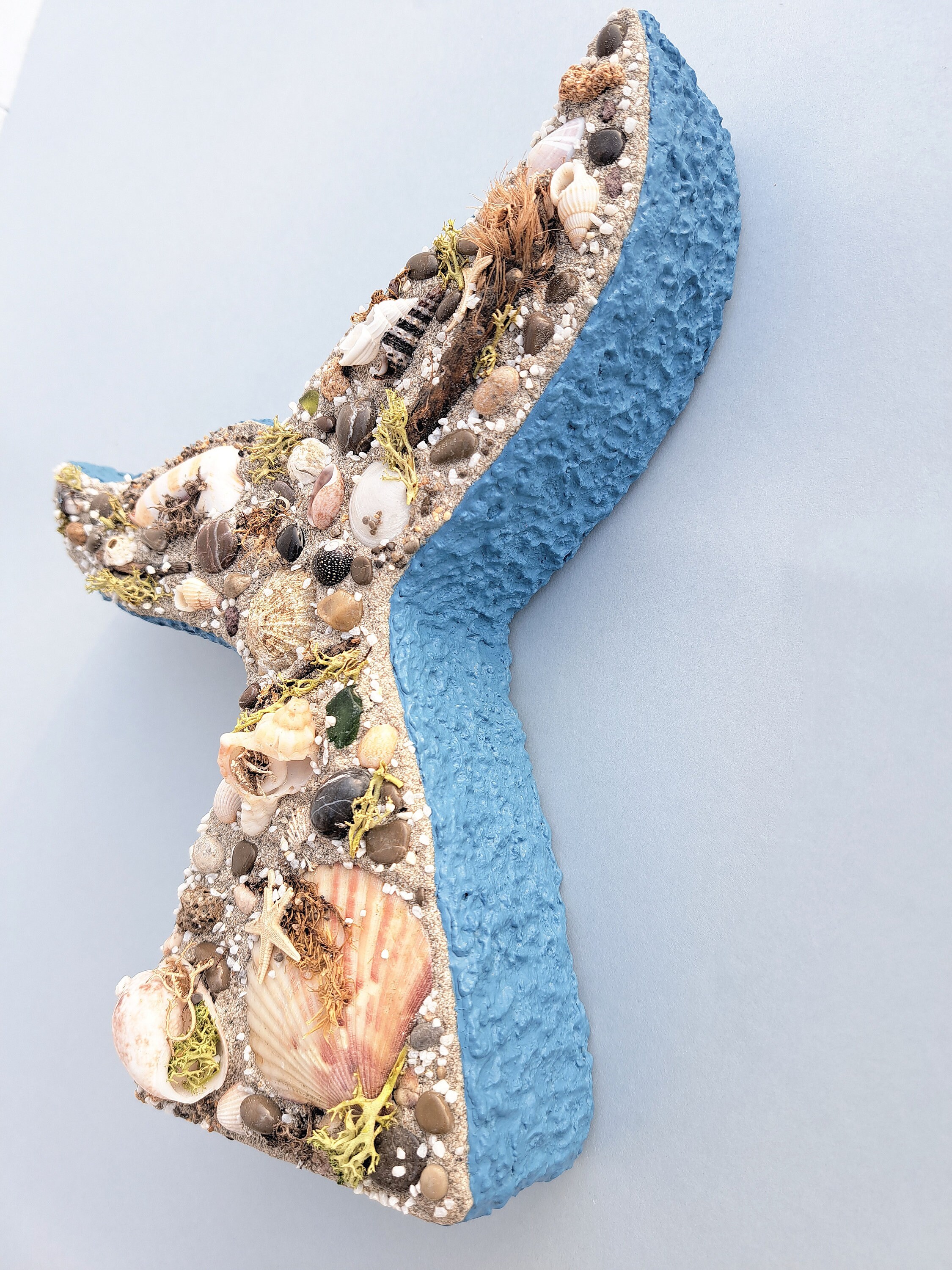 Shells Whale Tail, Coastal Decoration, Marine Figure With Starfish ...