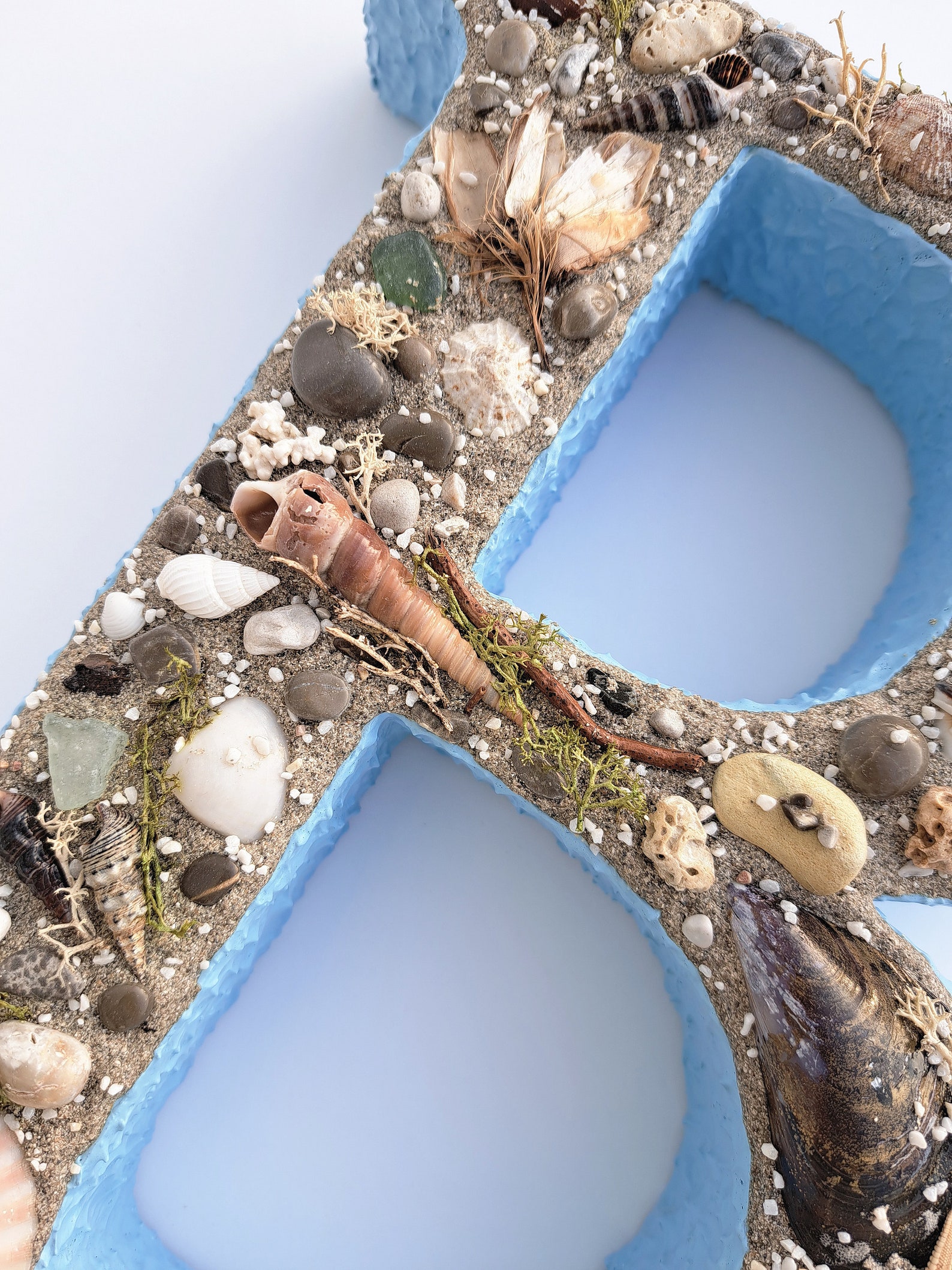 Seashell Letter *B* Beach Decor Alphabet Art Nautical Letters Coastal ...
