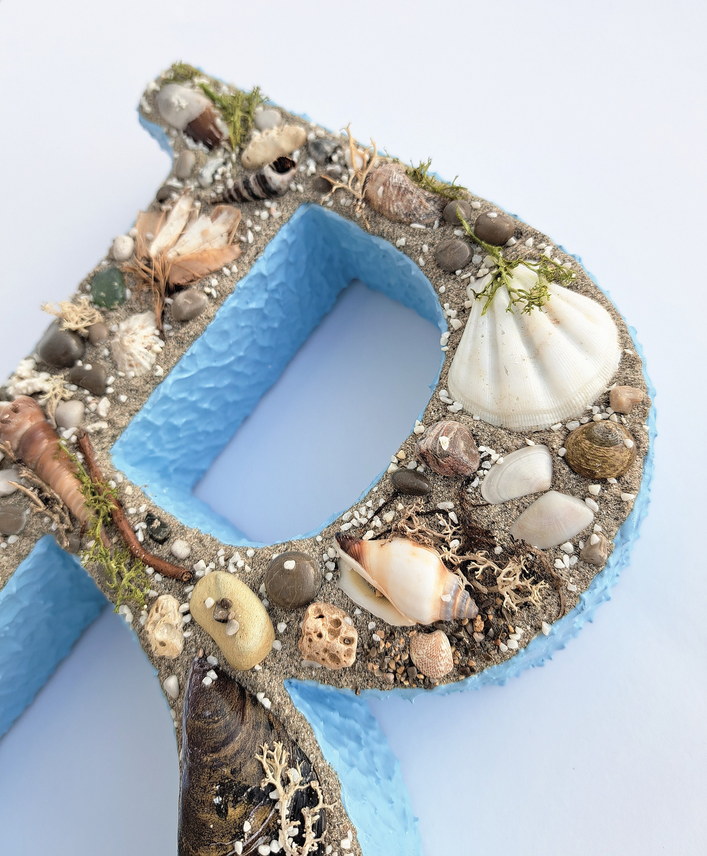 Seashell Letter *B* Beach Decor Alphabet Art Nautical Letters Coastal ...