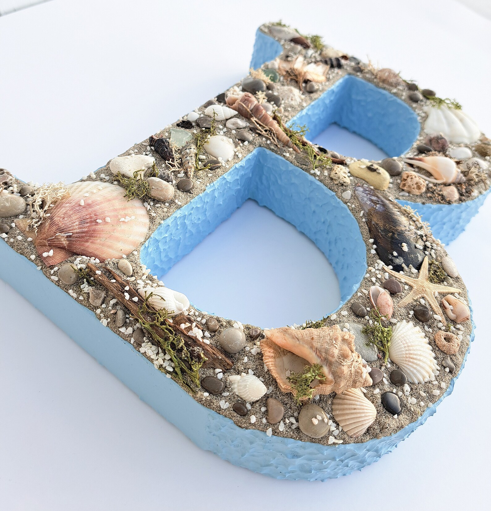 Seashell Letter *B* Beach Decor Alphabet Art Nautical Letters Coastal ...