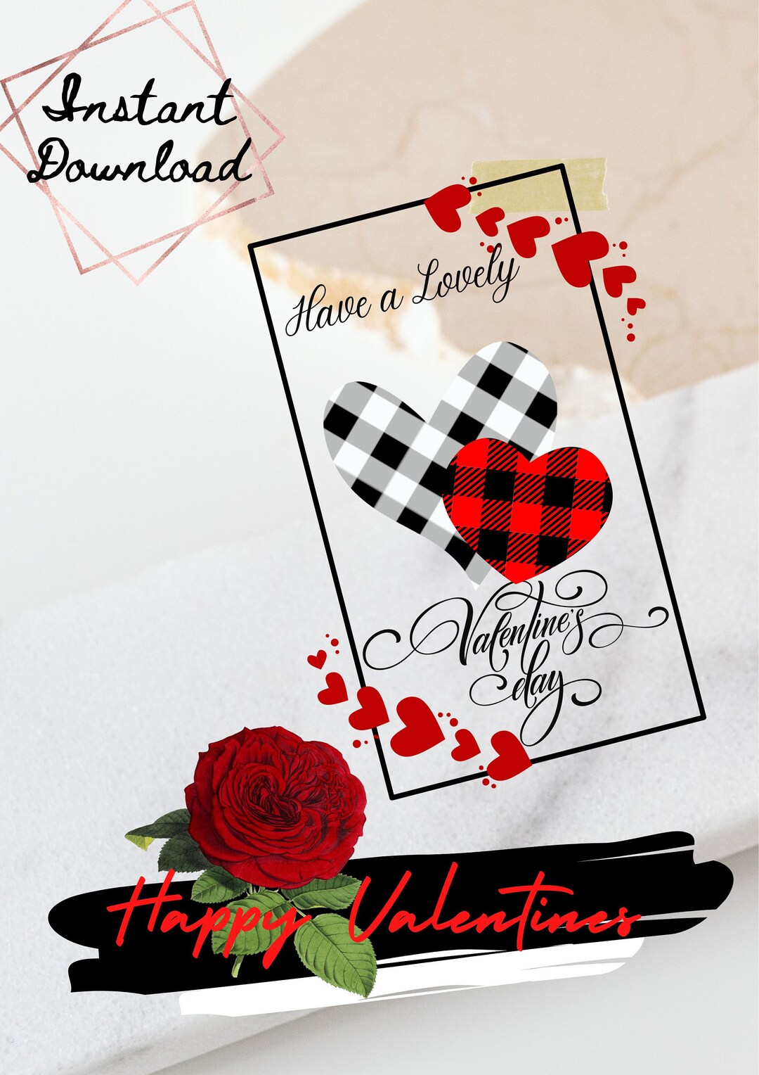 Printable Valentine's Day Card, Valentines Card, Valentine's Day Cards ...