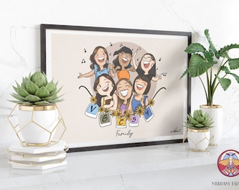 Custom Cartoon Portrait - Etsy