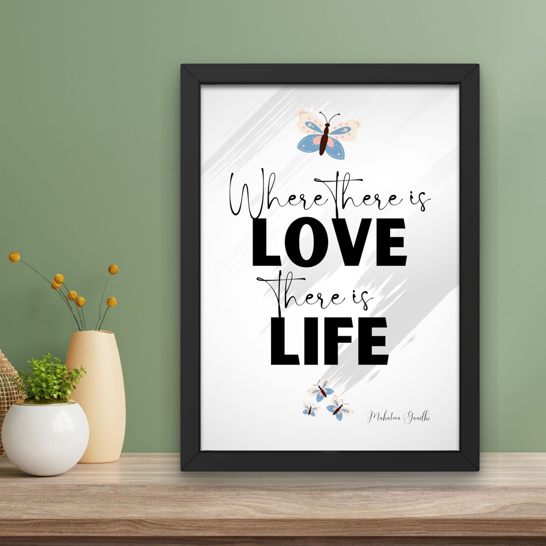 Love Quote Wall Art, Printable Quote Wall Art, Inspirational Poster ...
