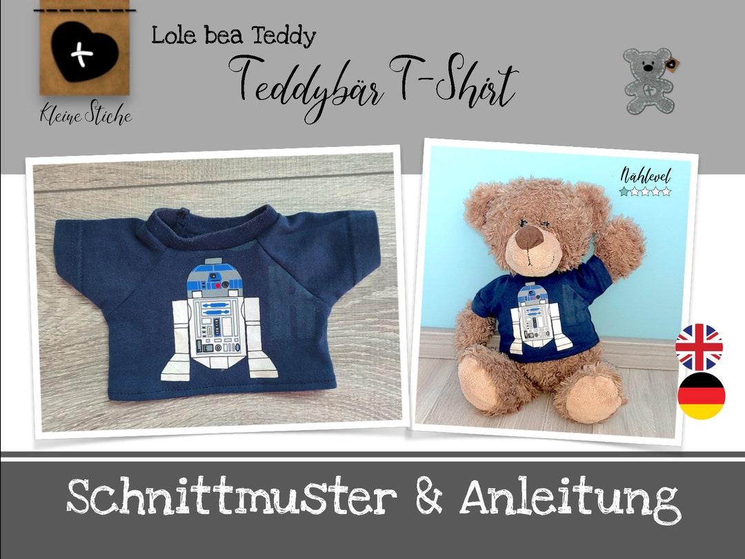 Sewing Pattern and Instructions Teddy T-shirt, Soft Toy Sewing Idea - Etsy