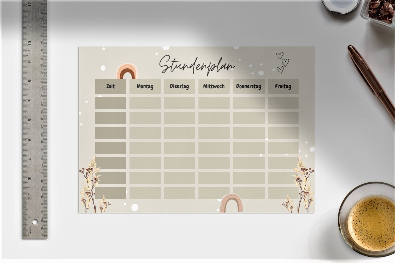 Digital Timetable, Timetable for Download - Etsy