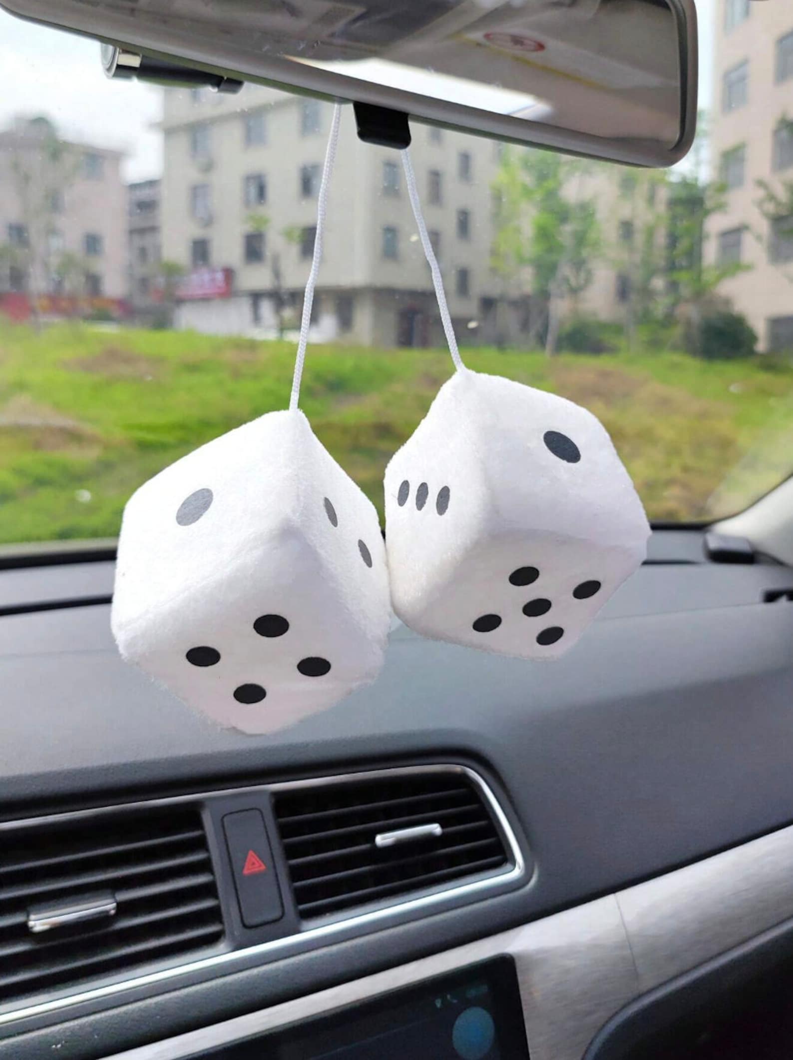 Car Dice Retro Fluffy Cute Dice Car Rearview Mirror Hanging - Etsy