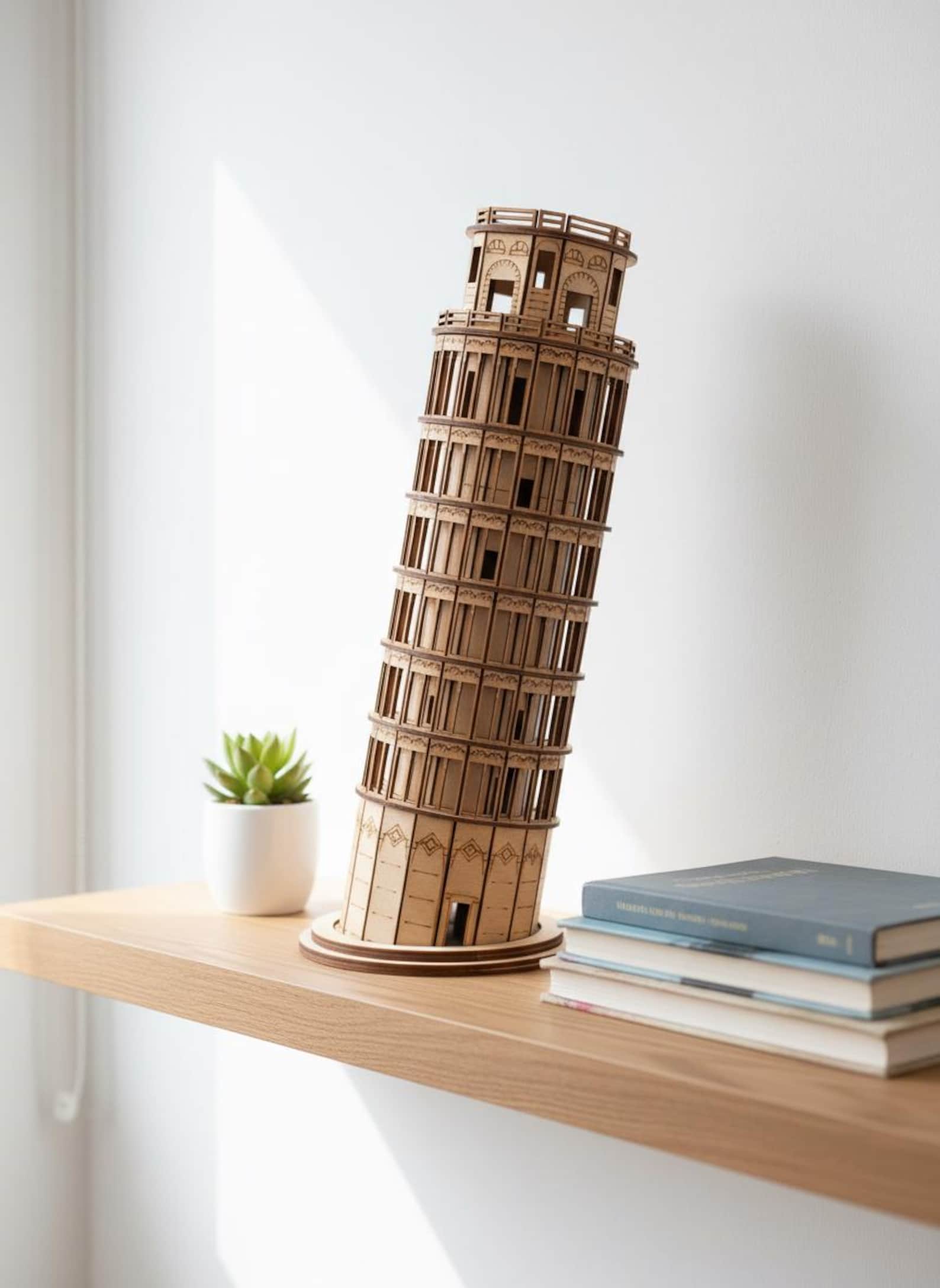 3D Puzzle Leaning Tower of Pisa Laser Cut Wood Model SVG DXF ...
