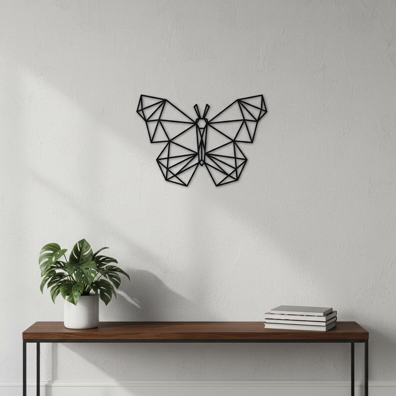 Geometric Butterfly SVG | Laser Cut File | Modern Wall Art Vector ...
