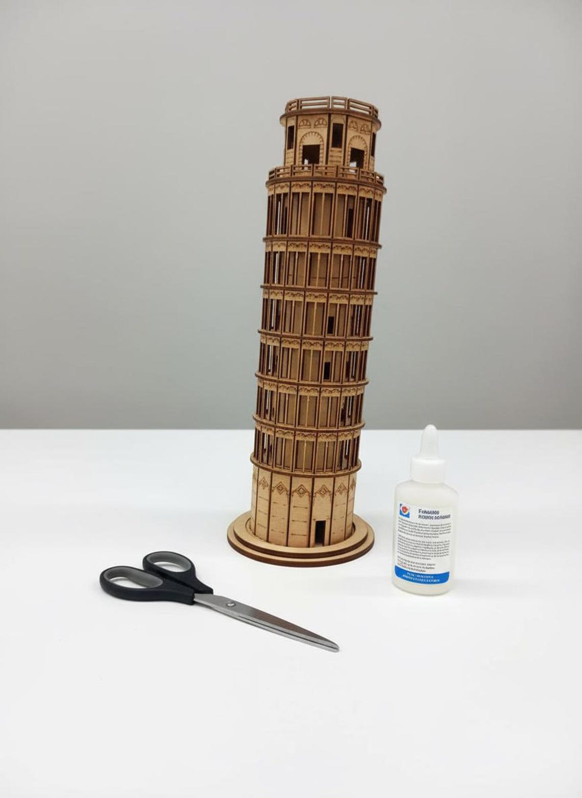 3D Puzzle Leaning Tower of Pisa Laser Cut Wood Model SVG DXF ...
