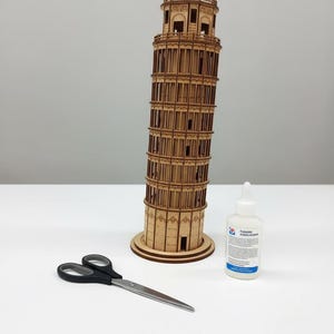 3D Puzzle Leaning Tower of Pisa Laser Cut Wood Model SVG DXF ...