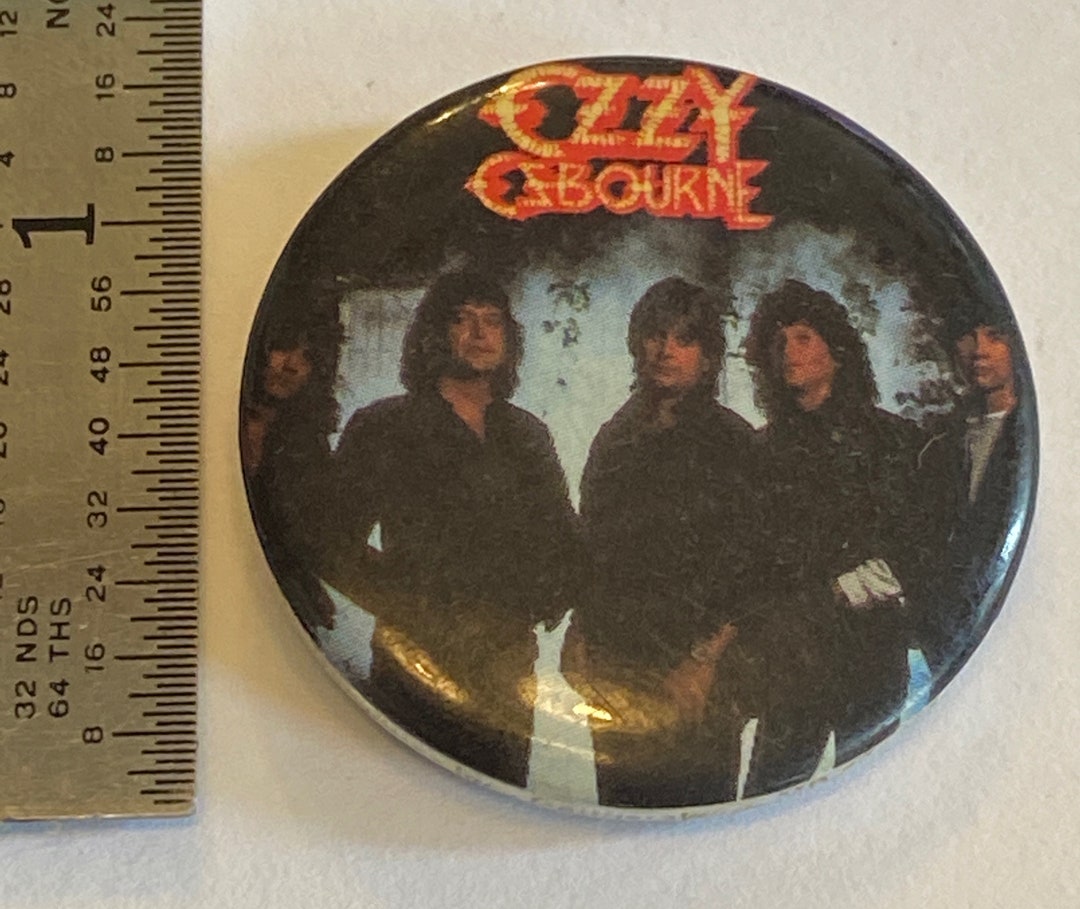 Vintage Rare '80s Ozzy Osborne Pinback Button Group Shot Promo Randy ...