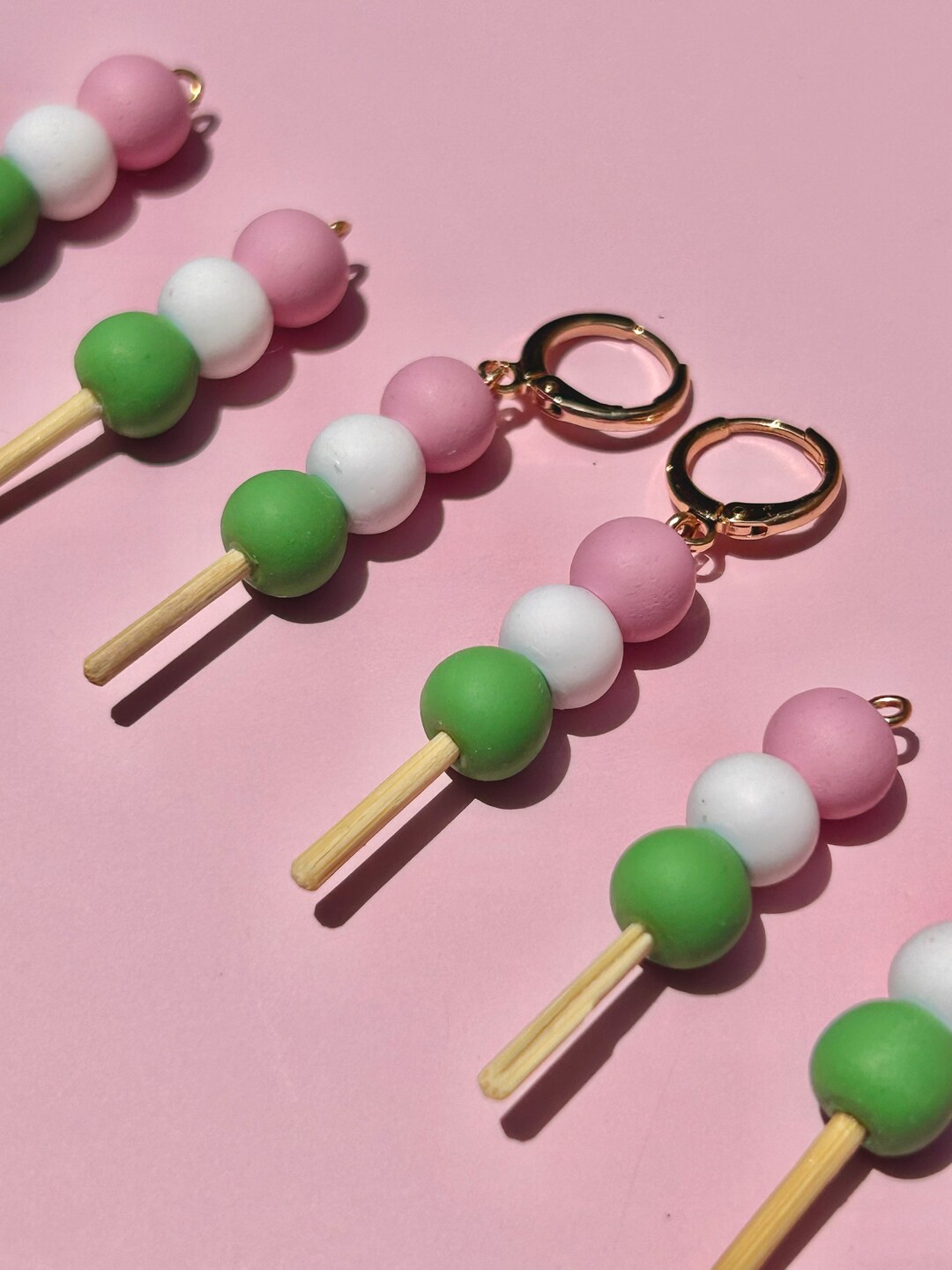 Japanese Dango Earrings || Kawaii Food Earrings || Polymer Clay ...