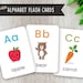 Printable Alphabet Flash Cards, Preschool Homeschool Education Nursery ...