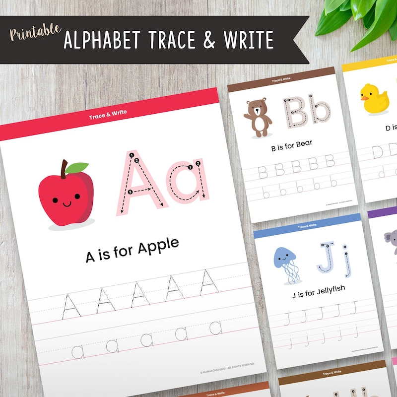 Alphabet Trace - Etsy