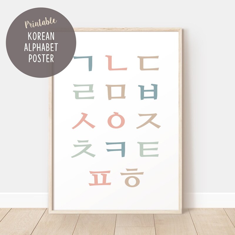 Korean Educational Poster - Etsy