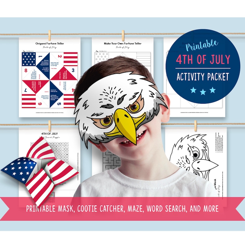 Printable 4th of July Activity Pack for Kids | Origami Fortune Teller ...