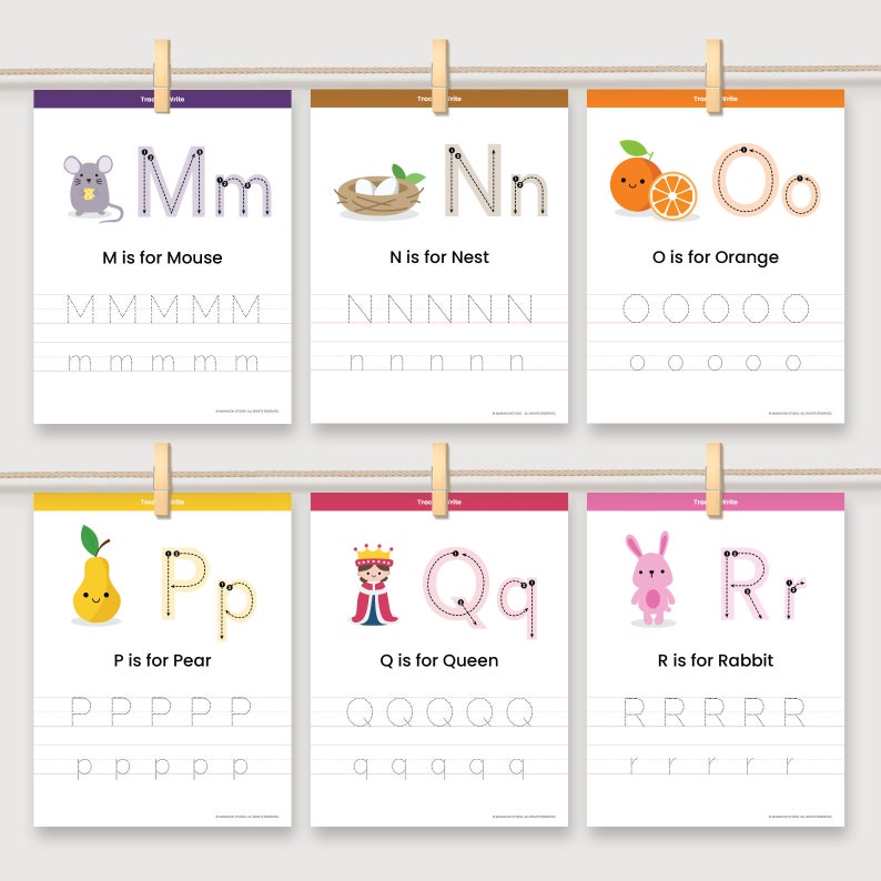 Printable Alphabet Trace & Write Handwriting Letter Tracing ABC ...