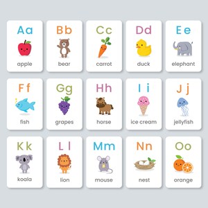 Printable Alphabet Flash Cards, Preschool Homeschool Education Nursery ...