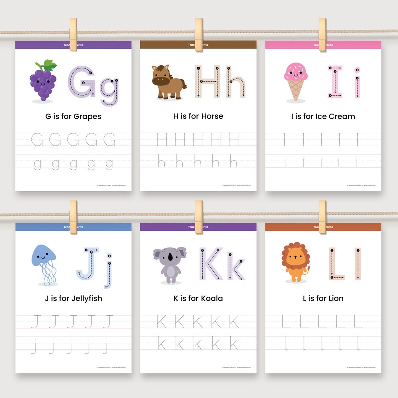 Printable Alphabet Trace & Write Handwriting Letter Tracing ABC ...