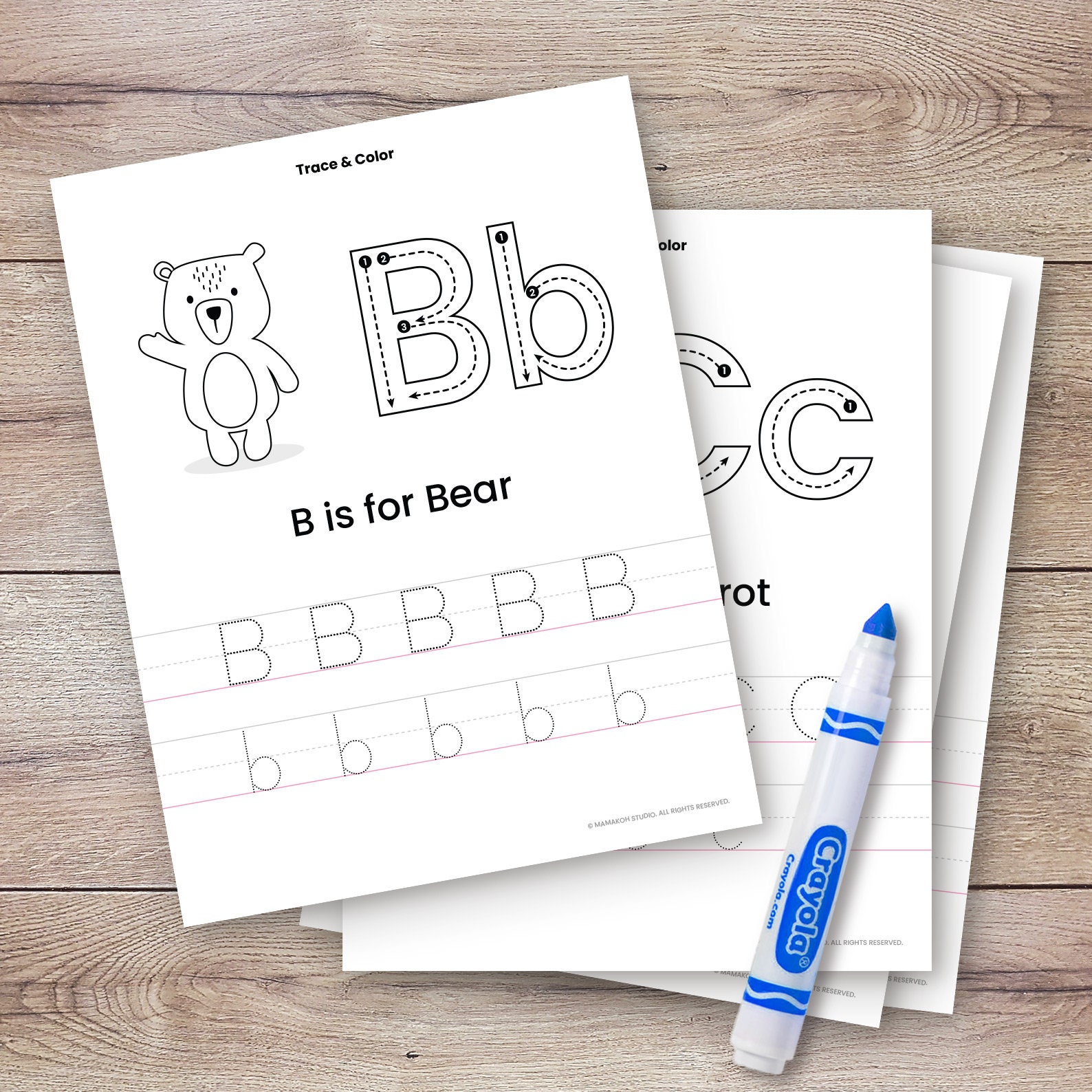 Printable Alphabet Trace & Color | Handwriting Letter Tracing ABC ...