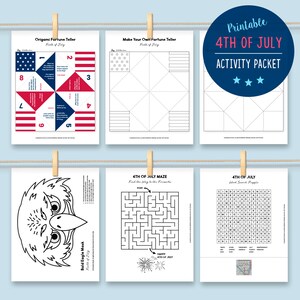 Printable 4th of July Activity Pack for Kids | Origami Fortune Teller ...