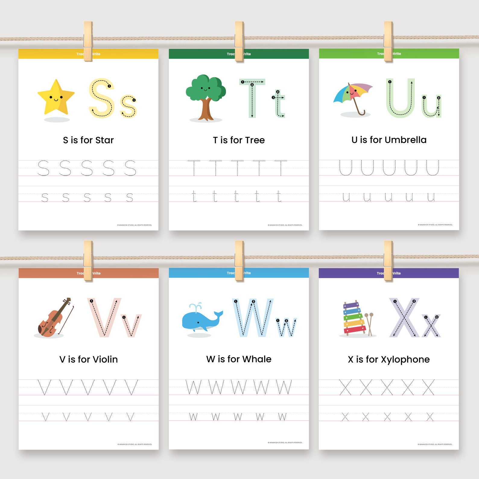Printable Alphabet Trace & Write Handwriting Letter Tracing ABC ...