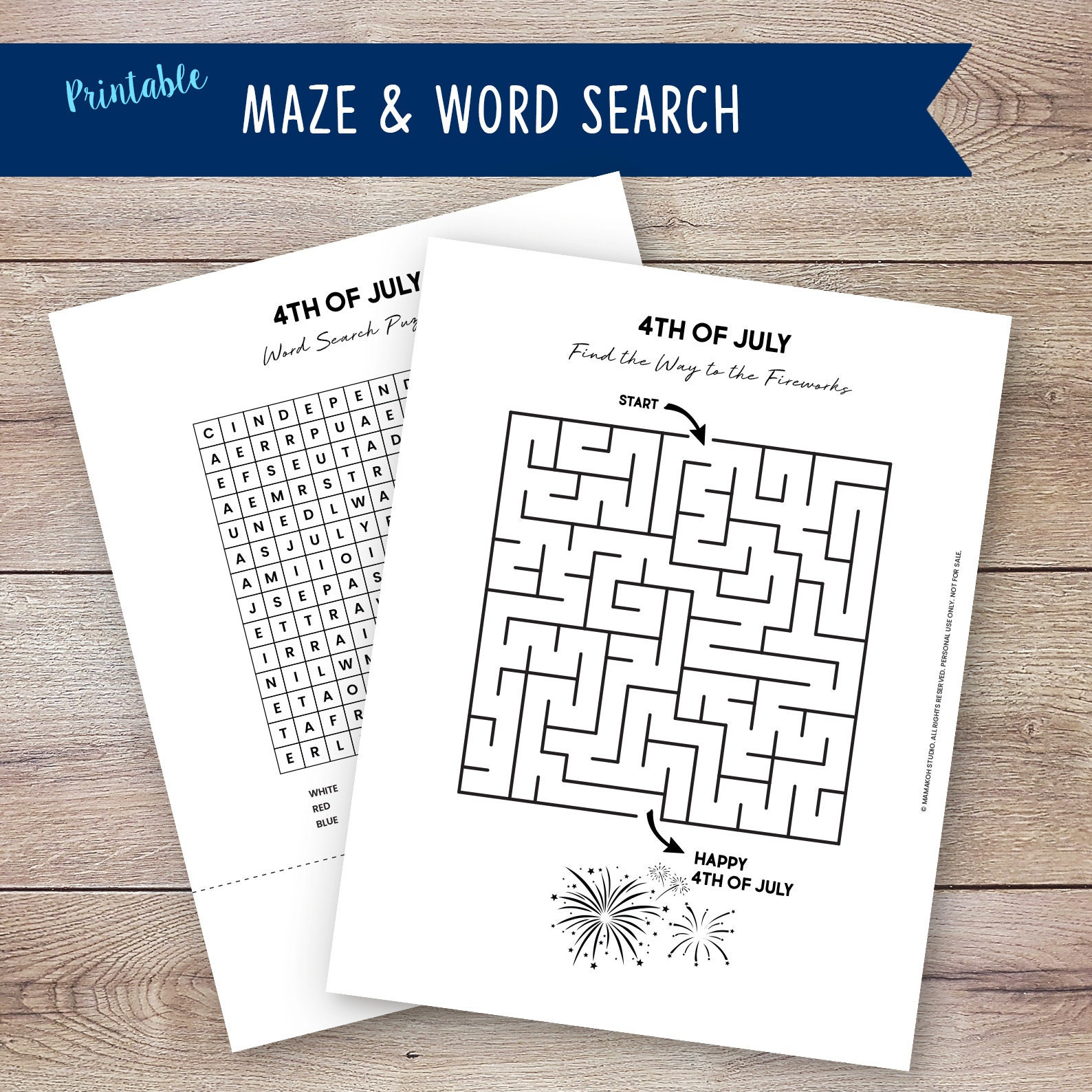 Printable 4th of July Activity Pack for Kids | Origami Fortune Teller ...