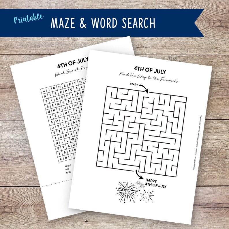 Printable 4th of July Activity Pack for Kids | Origami Fortune Teller ...