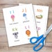Printable Alphabet Flash Cards 3.5 X 5 Colorful Cute - Etsy