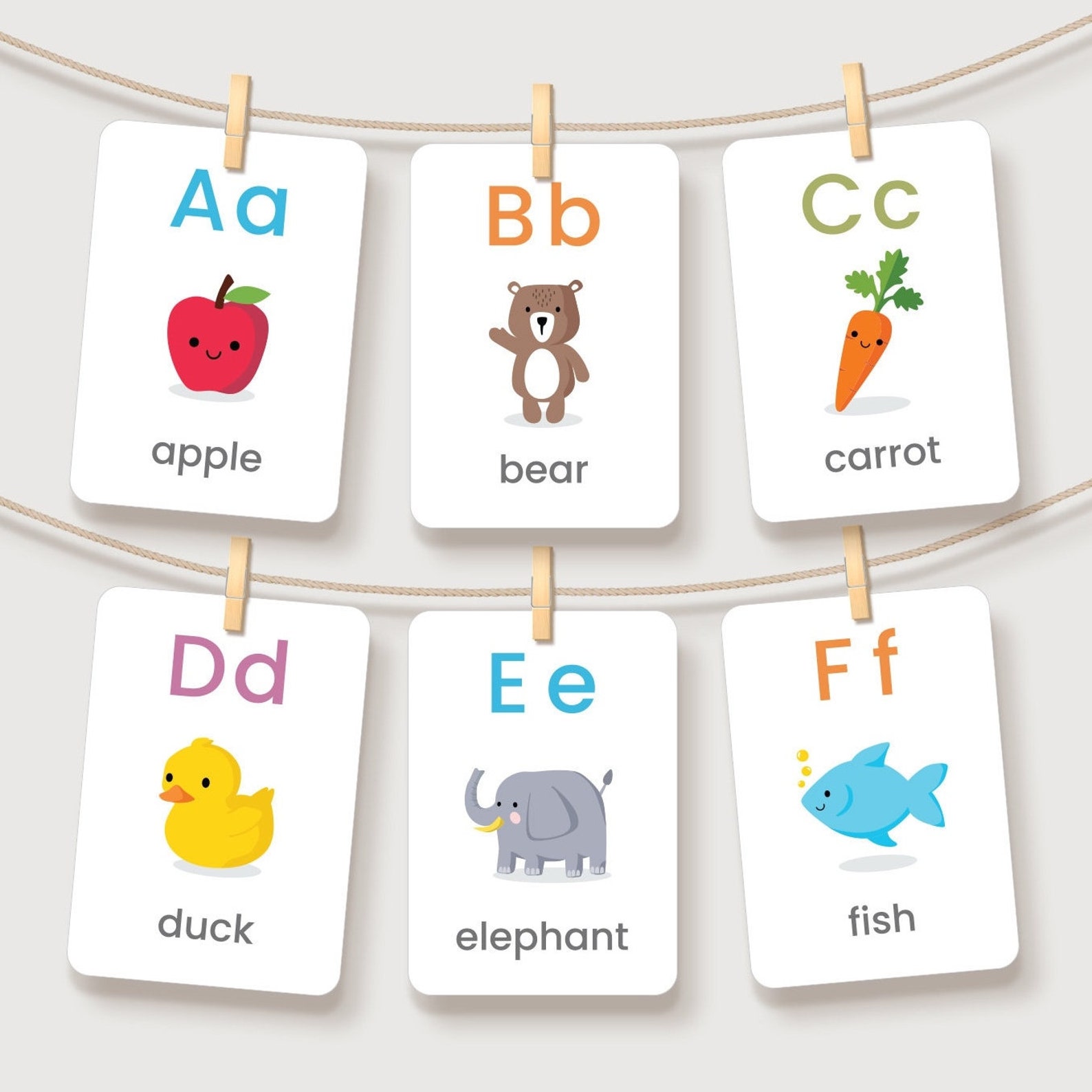 Printable Alphabet Flash Cards, Preschool Homeschool Education Nursery ...