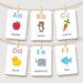 Printable Alphabet Flash Cards, Preschool Homeschool Education Nursery ...