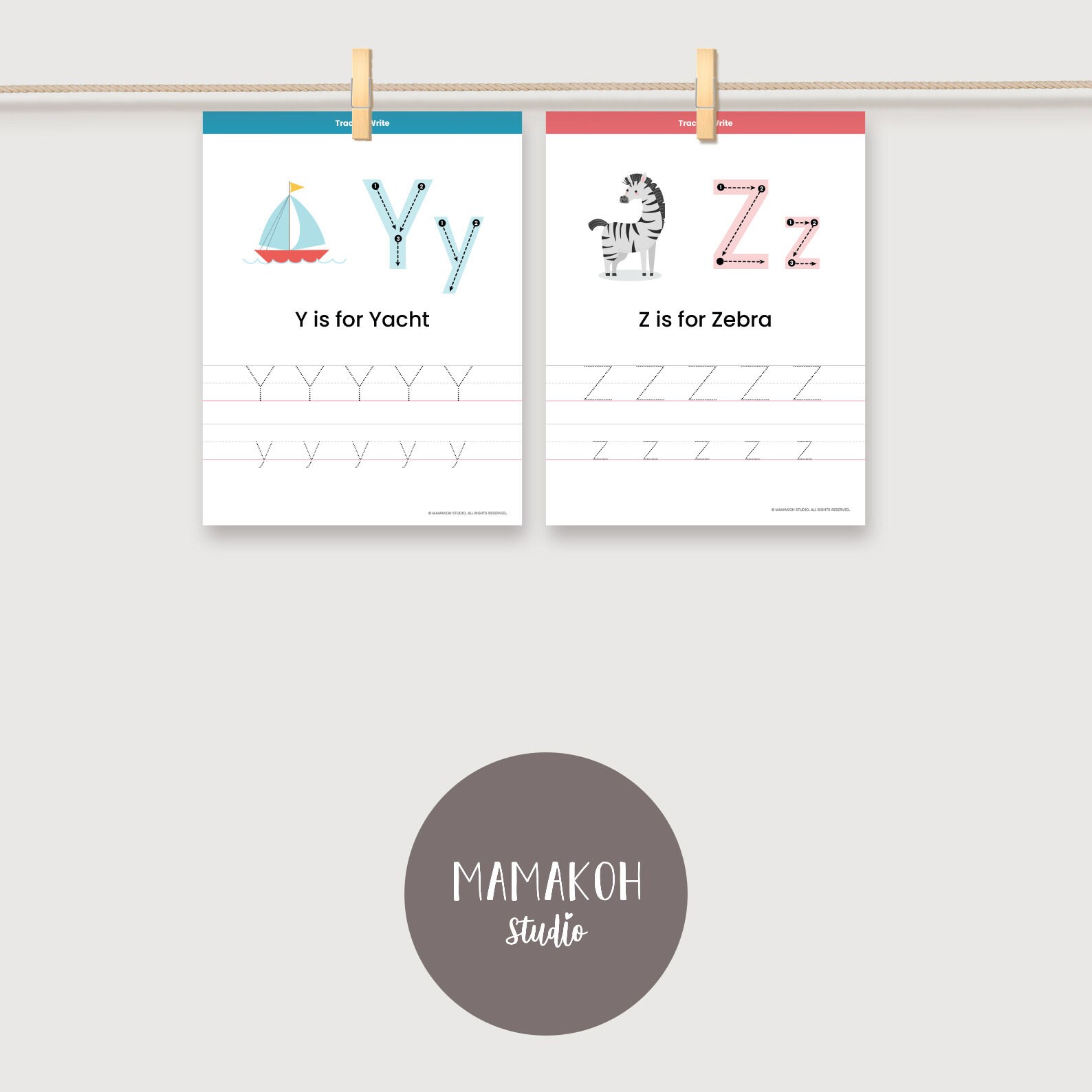 Printable Alphabet Trace & Write Handwriting Letter Tracing ABC ...