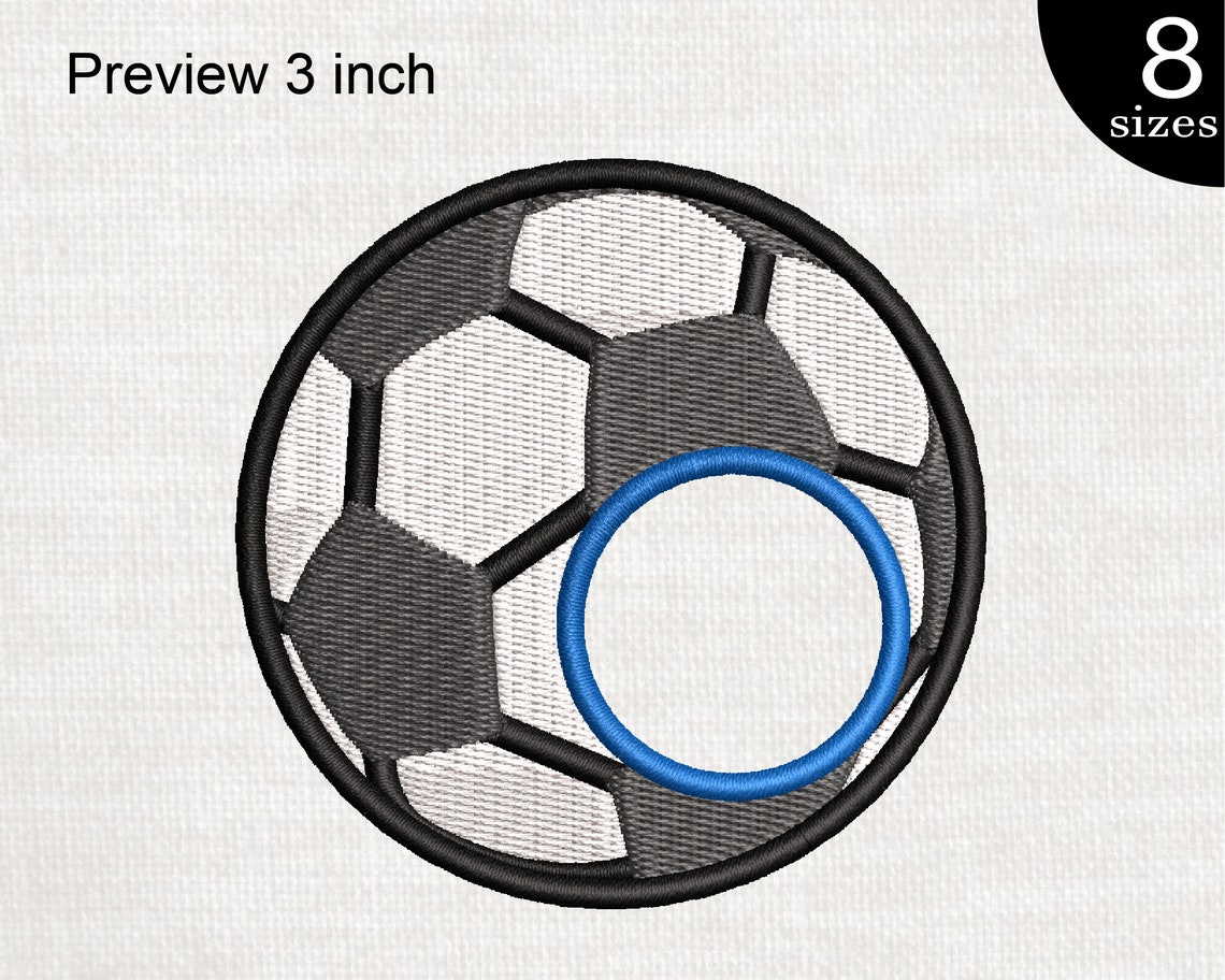 Circle Soccer Ball Files for Embroidery Machines Dst Pes Exp Jef Pcd ...