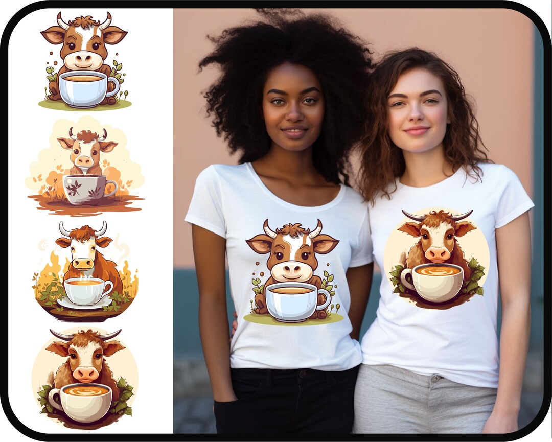 Coffee Cows Graphic Design Cutting Files Svg, Png, Jpg 7a - Etsy