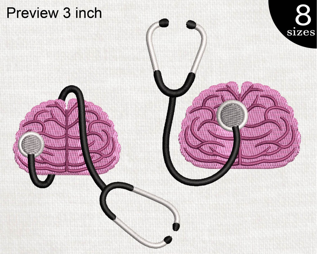 Brain and Stethoscope Files for Embroidery Machines Dst Pes Exp Jef Pcd ...
