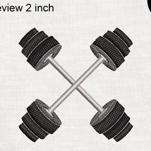 Crossed Barbell Files for Embroidery Machines Dst Pes Exp Jef Pcd Pcs ...