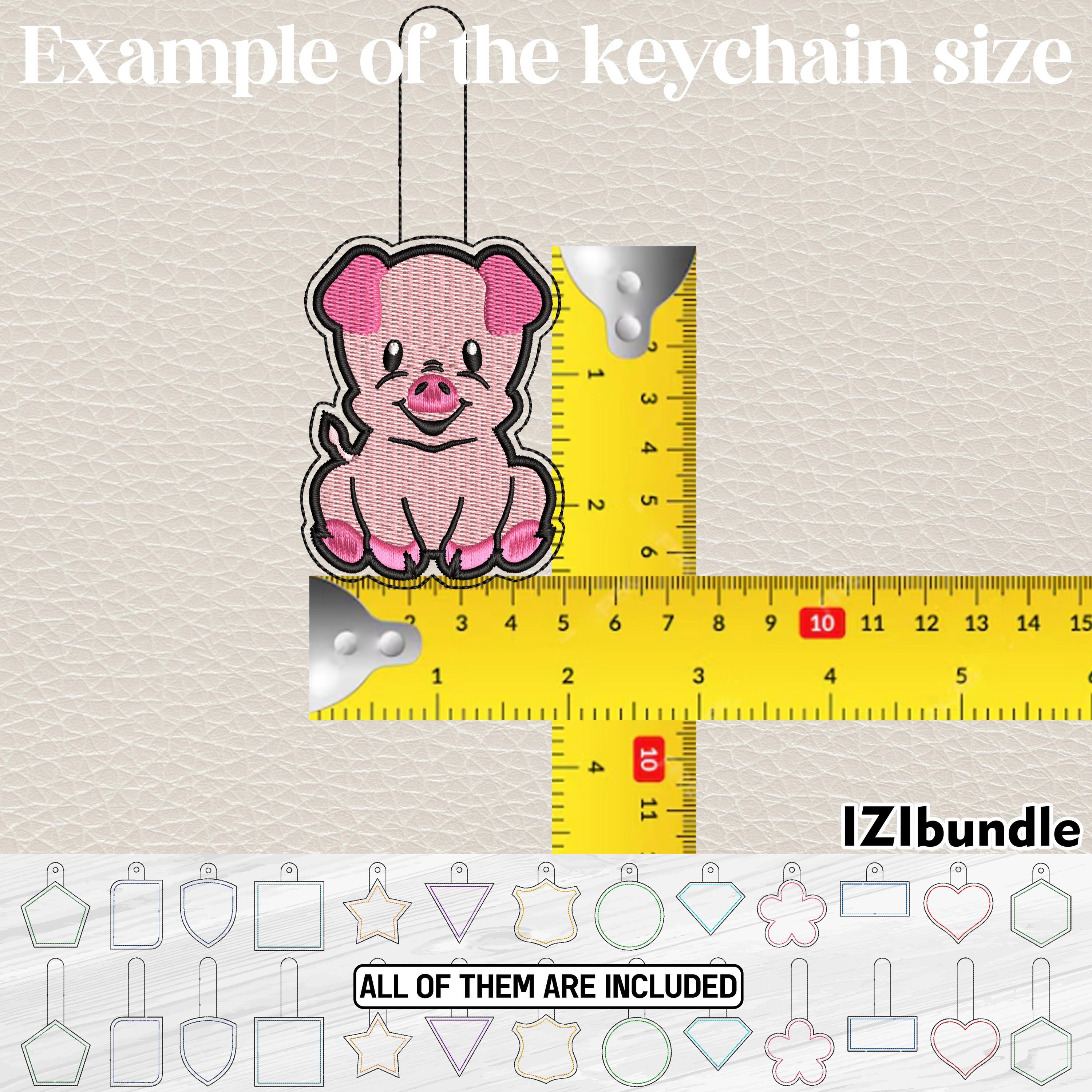 Cute Animal Snap Keychain Embroidery Designs – 4x4 ITH (digital Files ...