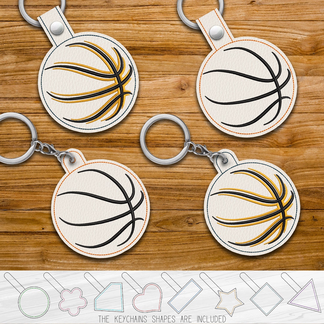 Keychain Basketball Ball Lines Snap Eyelet Key Fob Tab - Designs for ...