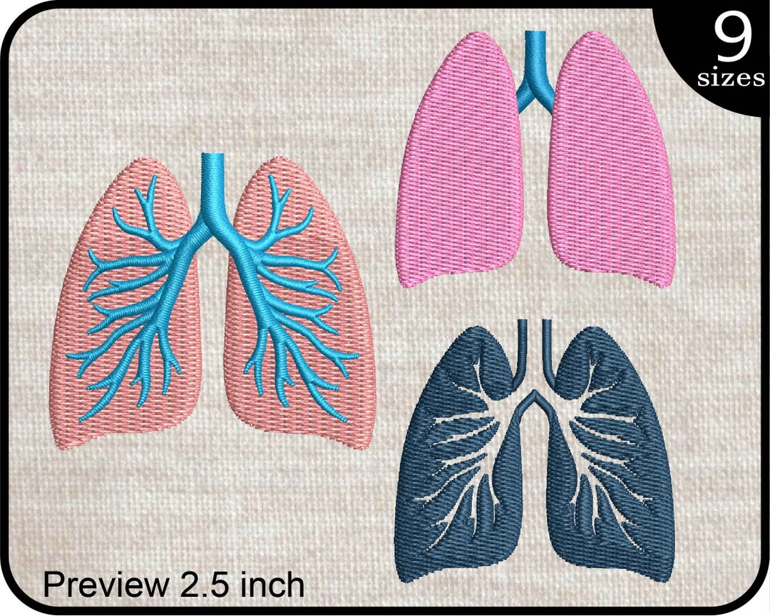 Lungs Files for Embroidery Machines Dst Pes Exp Jef Pcd Pcs Pec Vip Etc ...